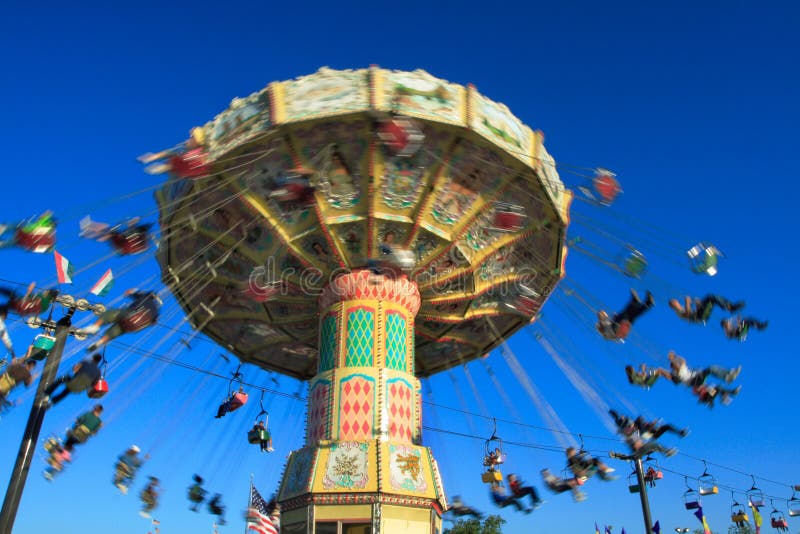 Amusement Park Ride stock image. Image of enjoy, blue - 2208353