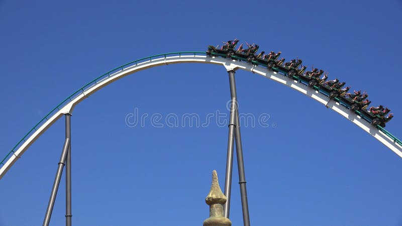 Fun Amusement Park Roller Coaster Editorial Image - Image of coaster ...