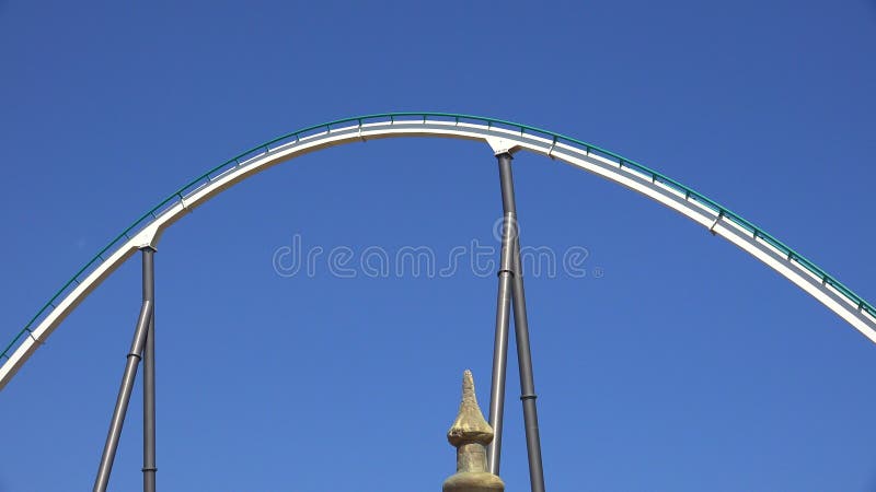 Amusement Park Roller Coaster Stock Photo - Image of wheeled, coaster ...