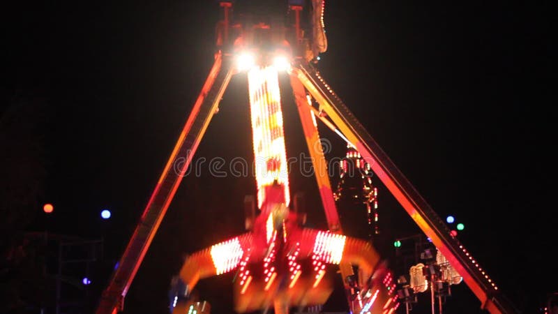 Amusement Park Ride, the Tilt a Whirl Stock Video - Video of happy ...