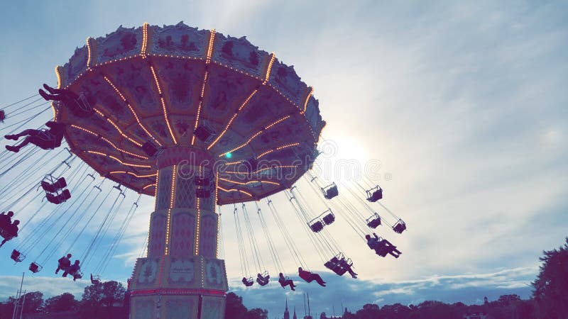 Amusement park editorial photography. Image of swing - 94080022