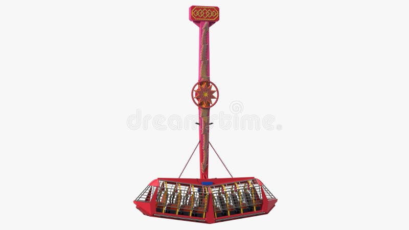Amusement Park Vertical Drop Tower Ride Model Stock Photo - Image of ...