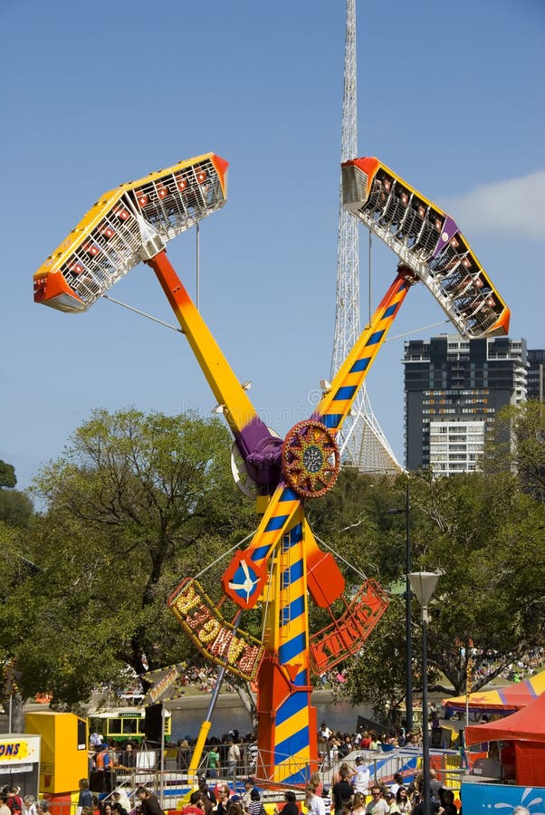 Amusement park rides stock image. Image of entertainment - 2616039