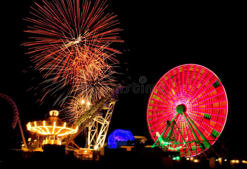 Amusement Park editorial photography. Image of night, chicago - 2707642