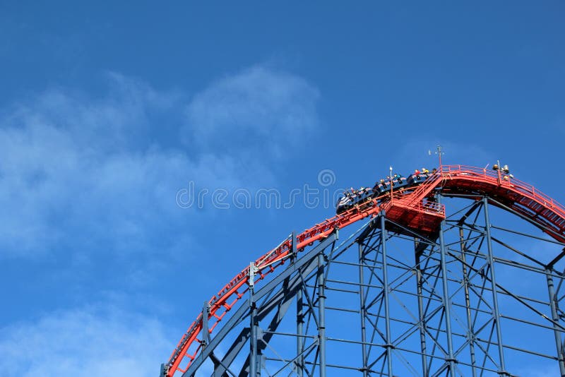 Amusement Ride, Amusement Park, Sky, Roller Coaster Stock Image - Image ...