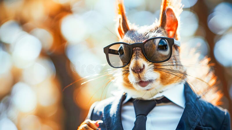 Charming Squirrel Wearing Sunglasses Stock Photos - Free & Royalty-Free ...