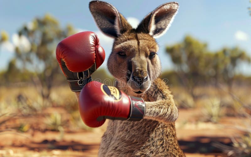 An Amusing 3D Depiction of a Kangaroo As a Boxer Practicing Punches ...
