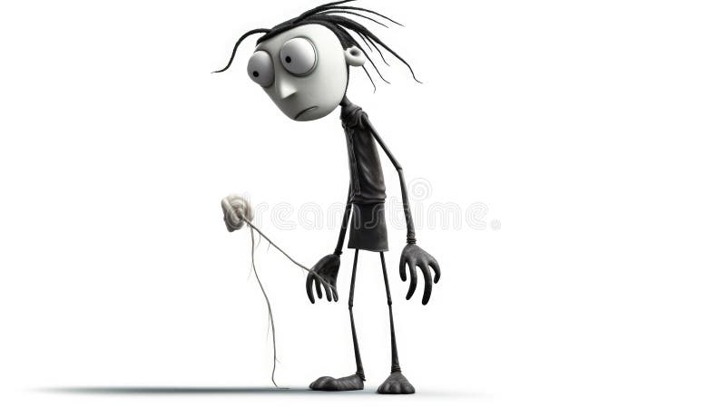 Amusing Funny Single Character, on White Isolated Background, Stock ...