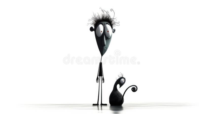 Amusing Funny Single Character, on White Isolated Background, Stock ...