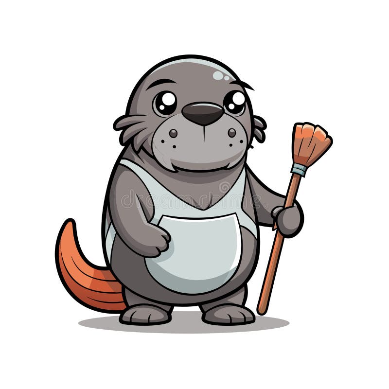 Walrus Engaging in a Light Debate Stock Image - Illustration of ...