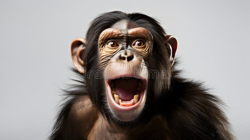An Amusing Monkey Making Funny Faces Stock Illustration - Illustration ...