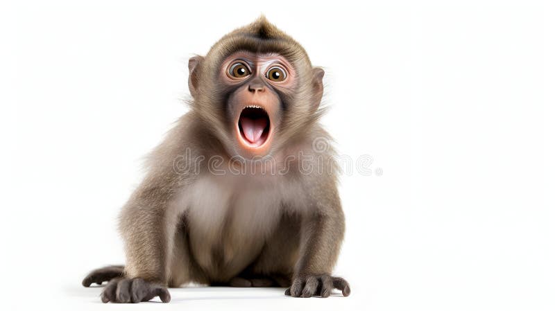 An Amusing Monkey Making Funny Faces Stock Illustration - Illustration ...