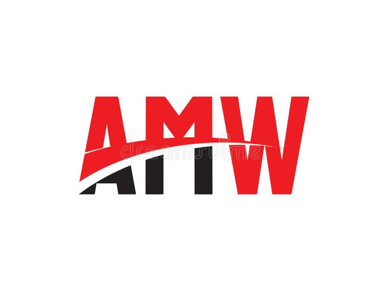 AMW Letter Initial Logo Design Vector Illustration Stock Vector ...