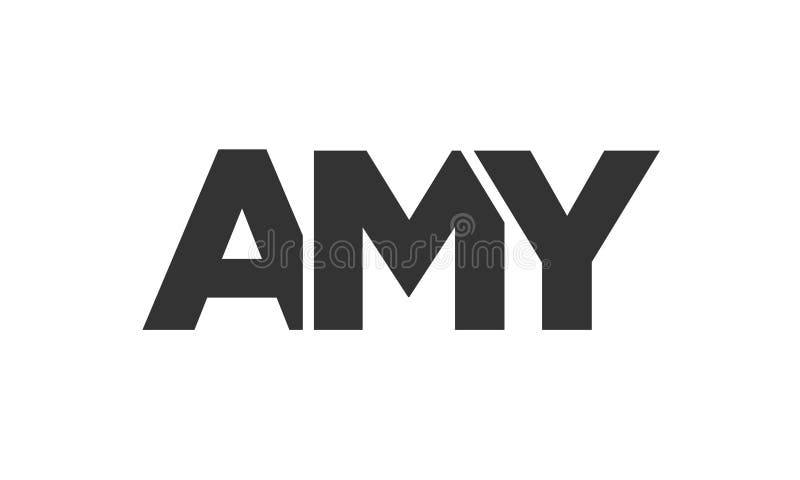 AMY Logo Design Template with Strong and Modern Bold Text. Initial ...