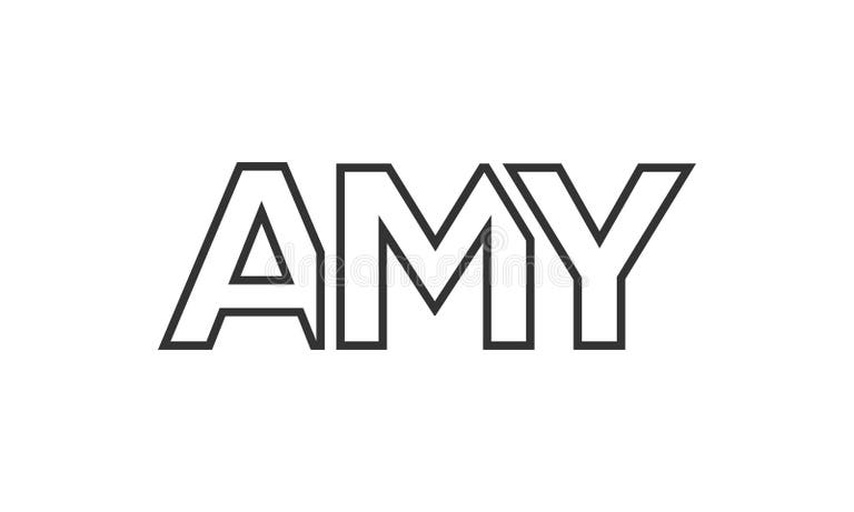AMY Logo Design Template with Strong and Modern Bold Text. Initial ...
