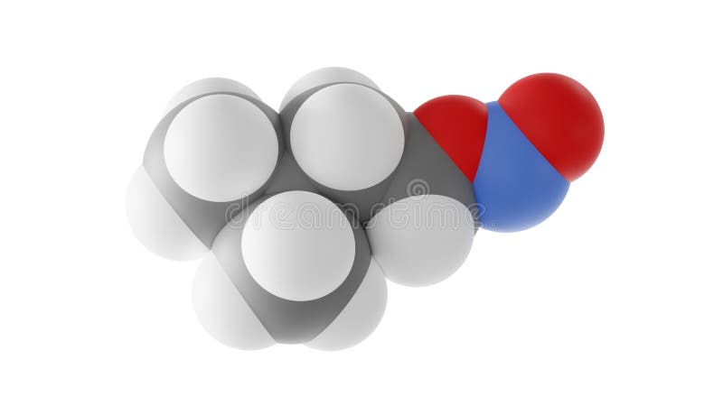 Amyl Nitrite Molecule, Banapple Gas, Molecular Structure, Isolated 3d ...