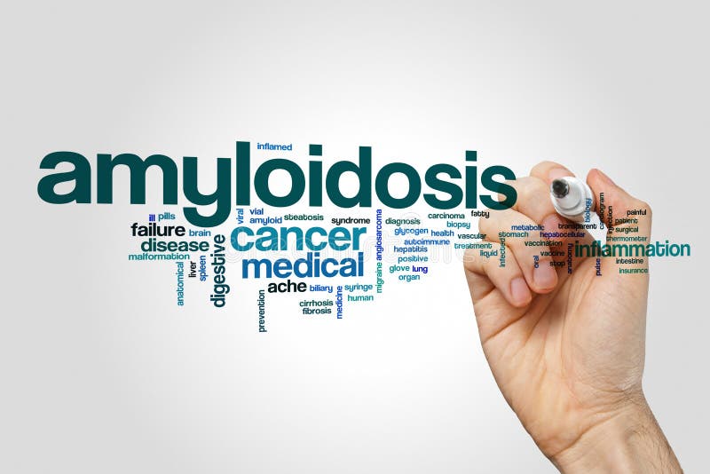 Amyloidosis Word Cloud on Grey Background Stock Photo - Image of ...
