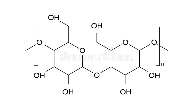 Amylose Molecule, Structural Chemical Formula, Ball-and-stick Model ...