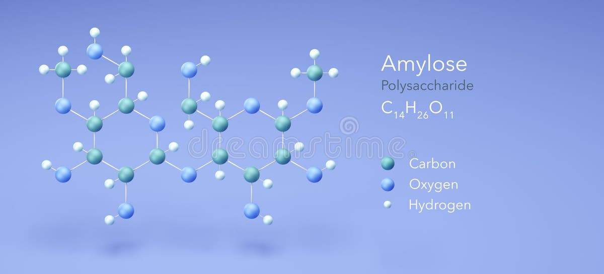 Amylose Polysaccharide Structure Stock Illustrations – 38 Amylose ...