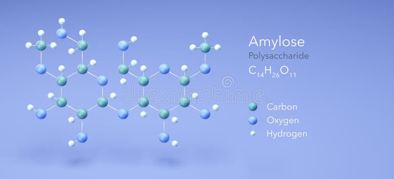 Amylose Polysaccharide Structure Stock Illustrations – 38 Amylose ...