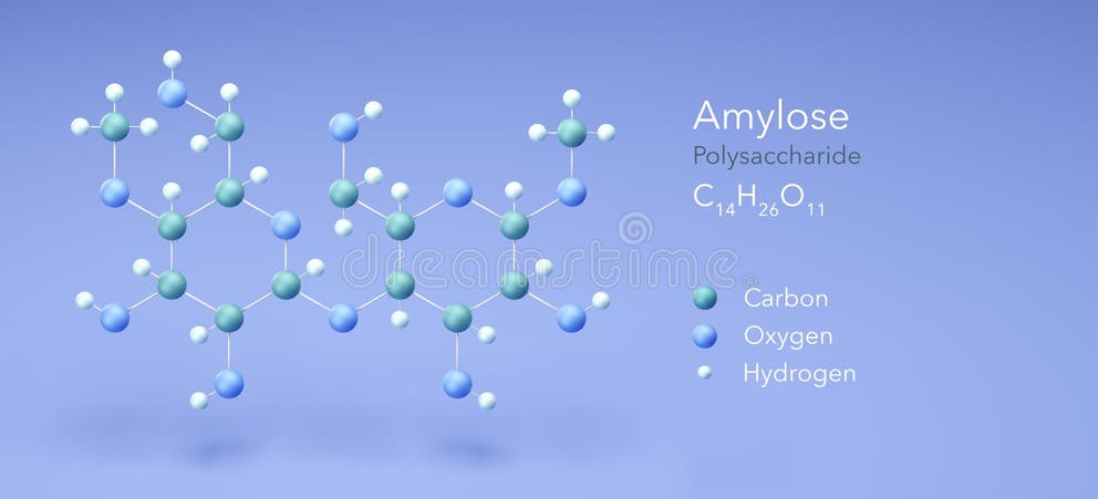 Amylose Polysaccharide Structure Stock Illustrations – 38 Amylose ...
