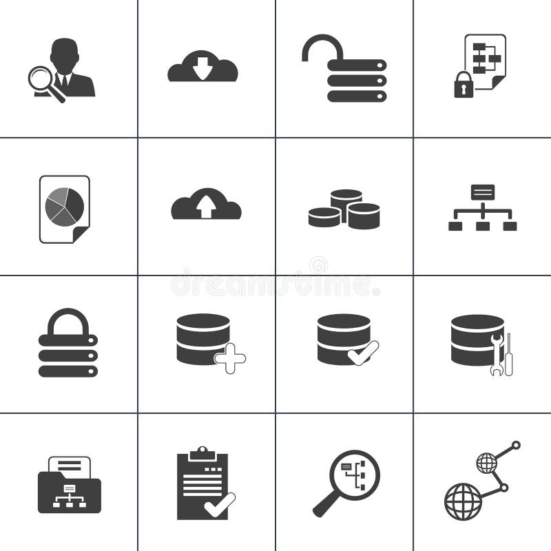 Icono de la base de datos ilustración del vector. Ilustración de ...