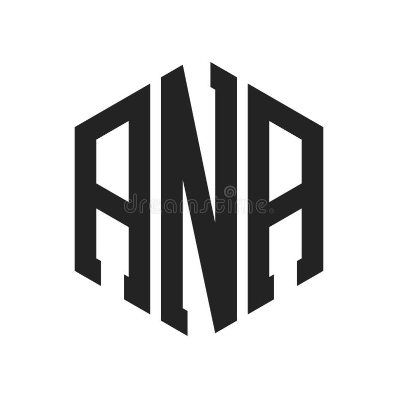 ANA Logo Design. Initial Letter ANA Monogram Logo Using Hexagon Shape ...