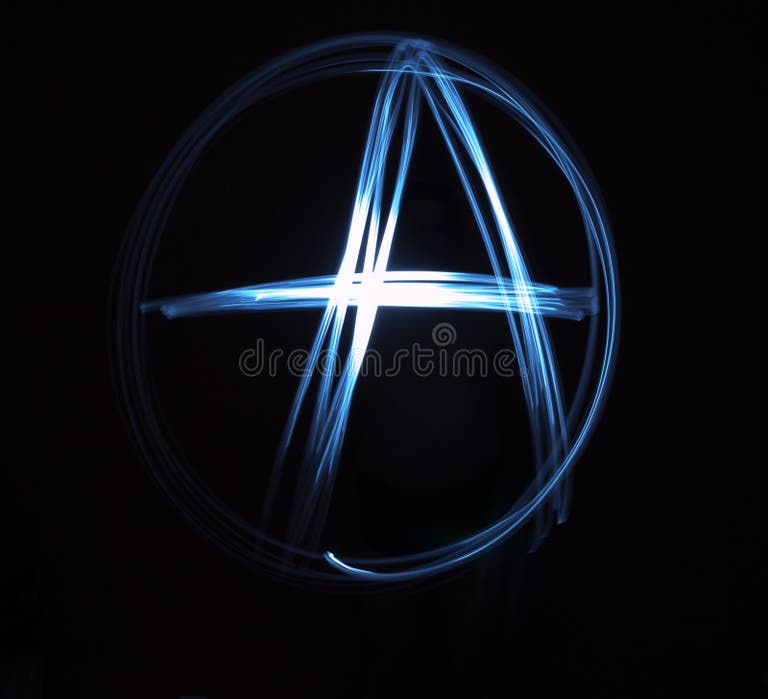 Anachist Sign Painted with Light Stock Photo - Image of culture ...