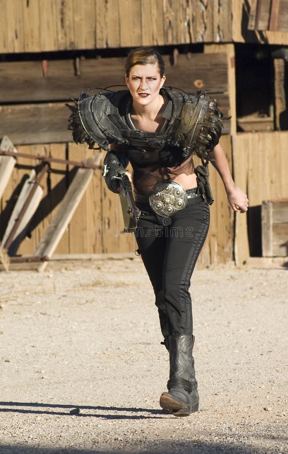 Anachronistic Gangster Woman Stock Photo - Image of model, watch: 3050554