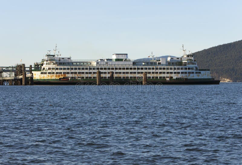 Anacortes Ferry Dock stock photo. Image of ship, blue - 19305988