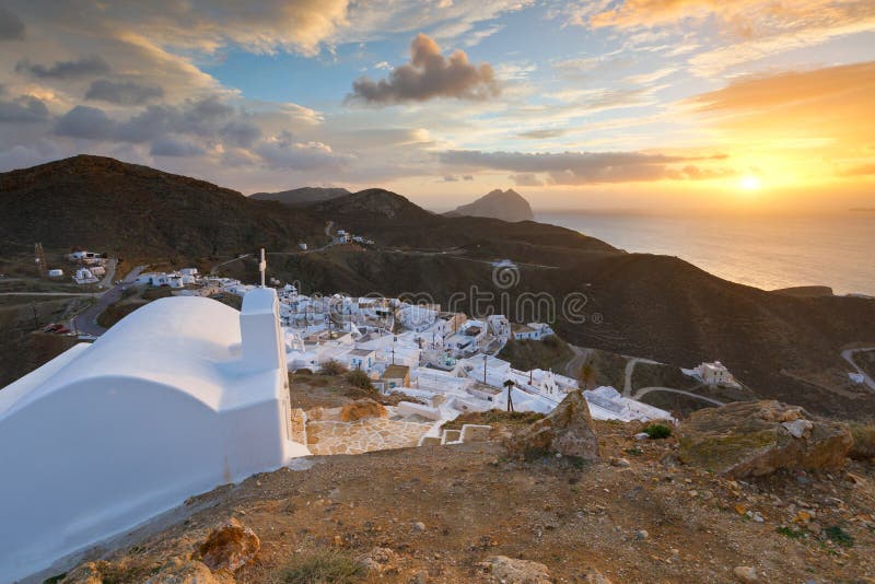 Anafi island. stock image. Image of church, anafi, chora - 85826111