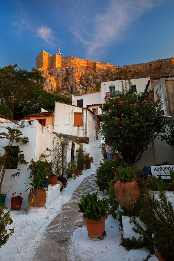 Anafiotika, Plaka, Athens, March 2016 Editorial Stock Photo - Image of ...