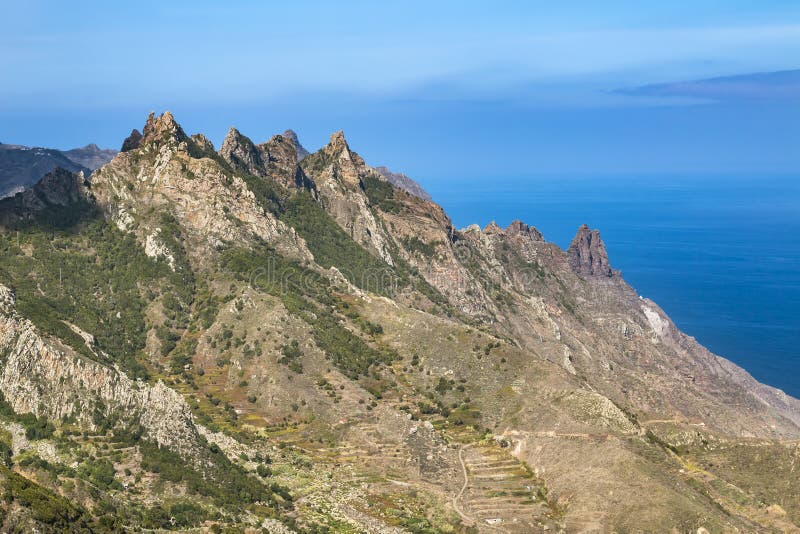 Anaga Mountains, Tenerife, Spain Stock Photo - Image of point, ocean ...