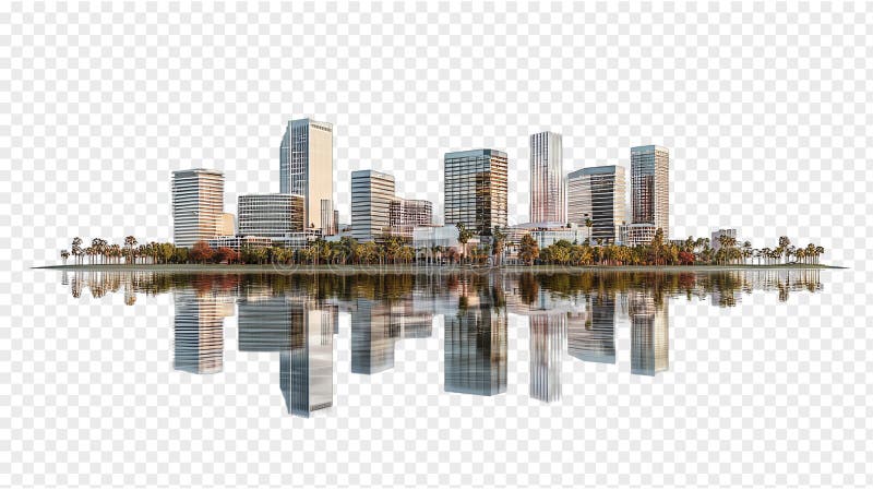 Anaheim City Skyline Isolated on White Background Stock Illustration ...