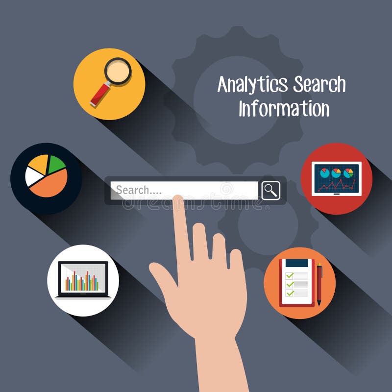 Analitycs Search Information Stock Illustration - Illustration of ...