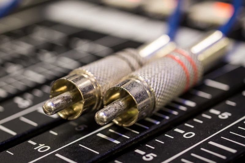 Analog Audio Instrument Lead Connector Stock Image - Image of mixing ...