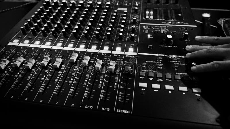 Analog Audio Sound Mixer Controller Panel Stock Photo - Image of board ...
