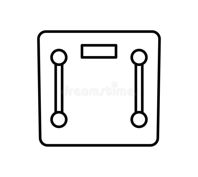 Analog Body Weight Scale Icon Set. Mechanical Scale. Illustration Stock ...