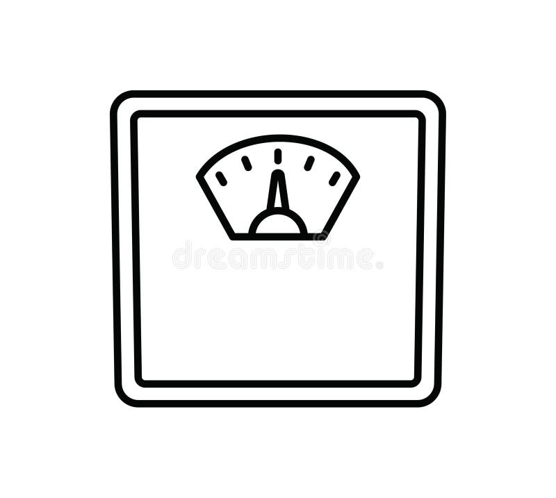 Analog Body Weight Scale Icon Set. Mechanical Scale. Illustration Stock ...