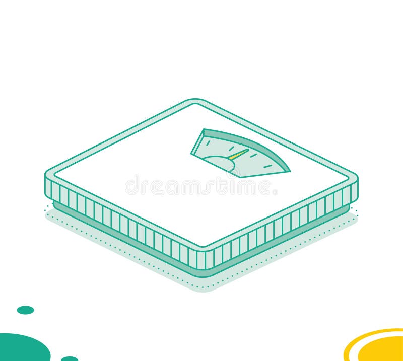 Analog Body Weight Scale Icon Set. Mechanical Scale. Illustration Stock ...