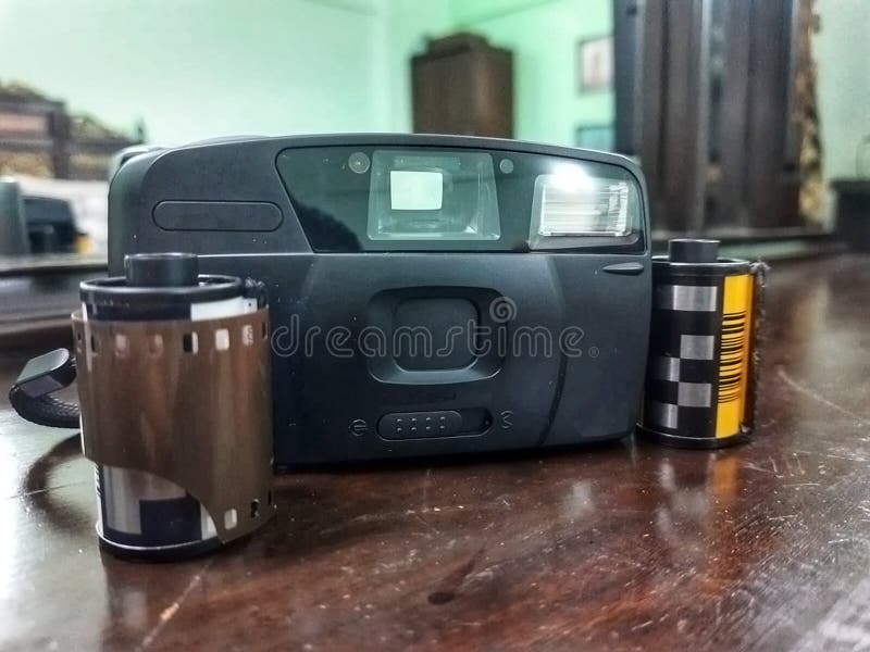 An Analog Camera with Film Rolls Stock Image - Image of analog, room ...