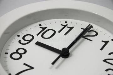 Analog Clock at 9 o clock stock image. Image of morning - 254095