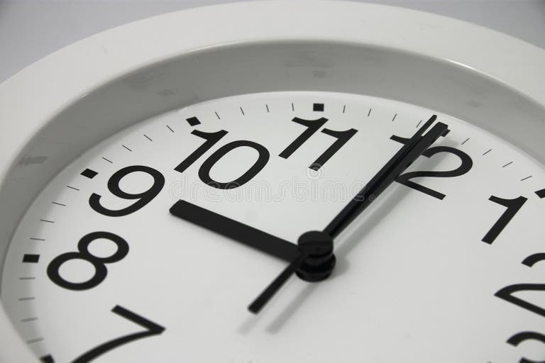 Analog Clock at 9 o clock stock image. Image of morning - 254095