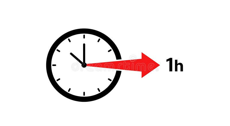 Analog Clock with Black Hour and Minute Hands Pointing at 1 and 12 ...