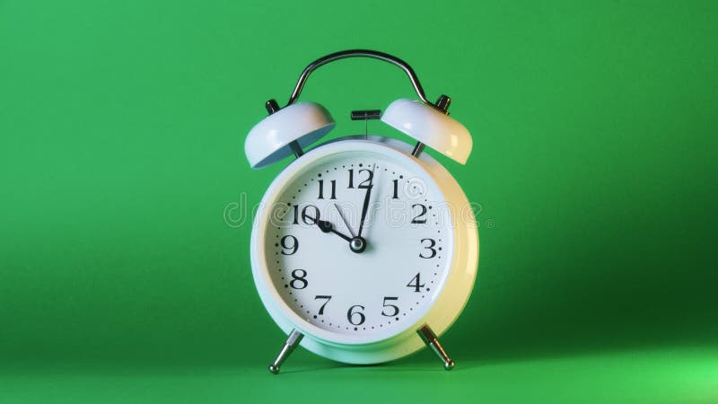Analog Clock Goes on a Green Screen, Time Lapse, Fast Passage of Time ...