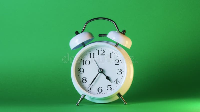 Analog Clock Goes on a Green Screen, Timelapse, Fast Passage of Time ...