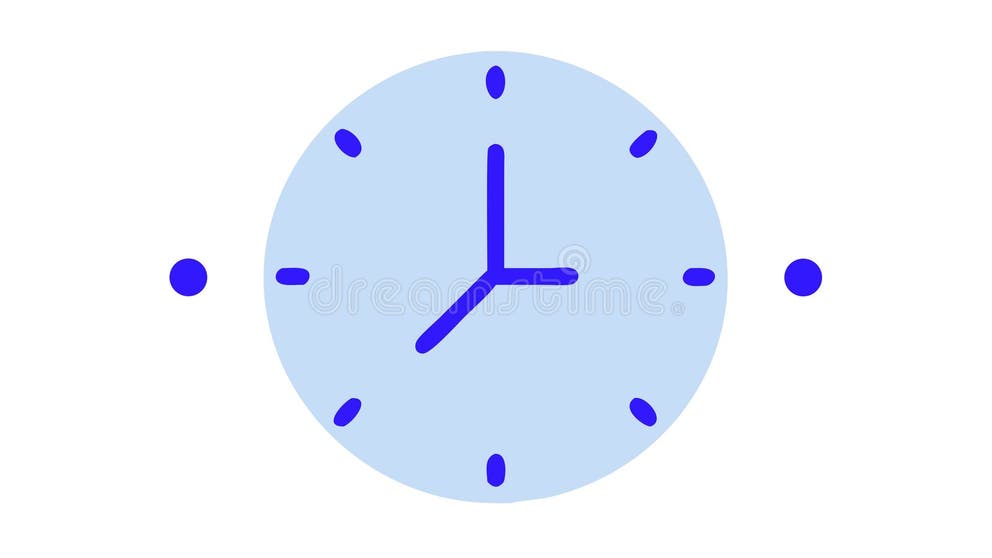 Analog Clock Icon with Second Hand, Time and Schedule Vector, Vector ...
