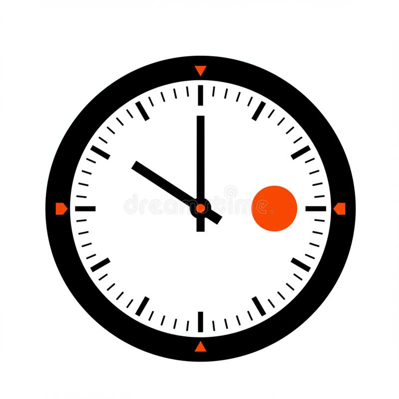 Minimalist Black Analog Clock Face Stock Illustrations – 666 Minimalist ...