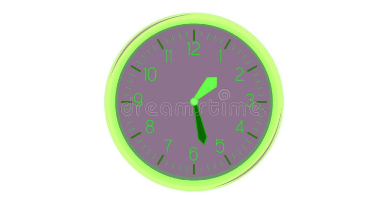Analog Clock Isolated on White Background | Beautiful Analog Clock Over ...