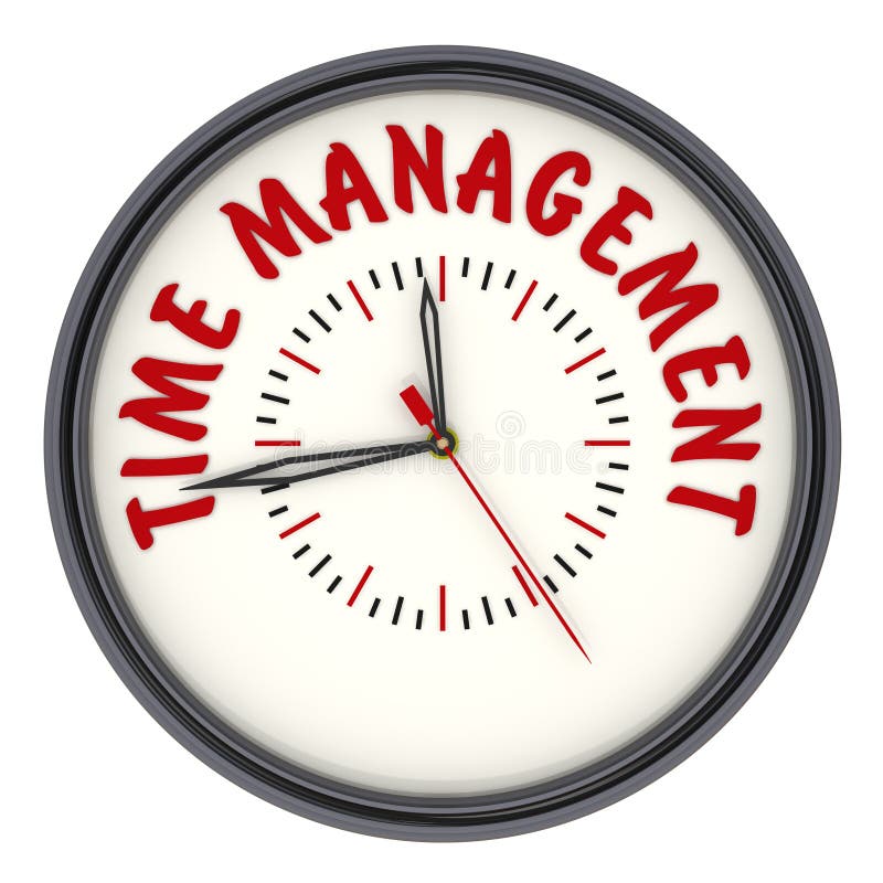 Time Management. the Alarm Clock with an Inscription Stock Illustration ...